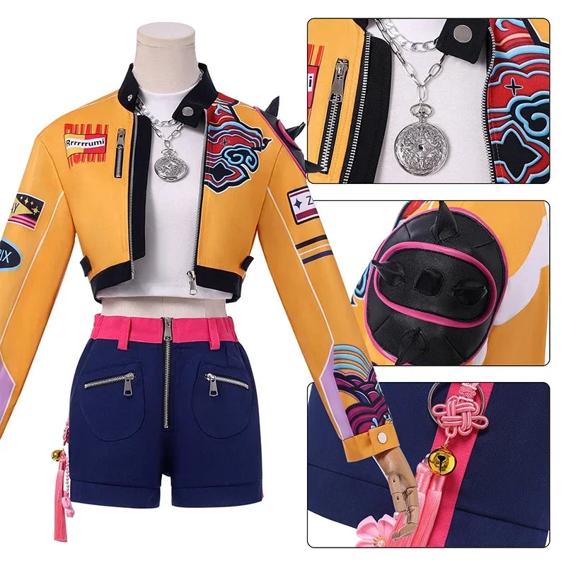 KPop Rumi Cosplay Costume perruque femmes filles Halloween carnaval ba ...